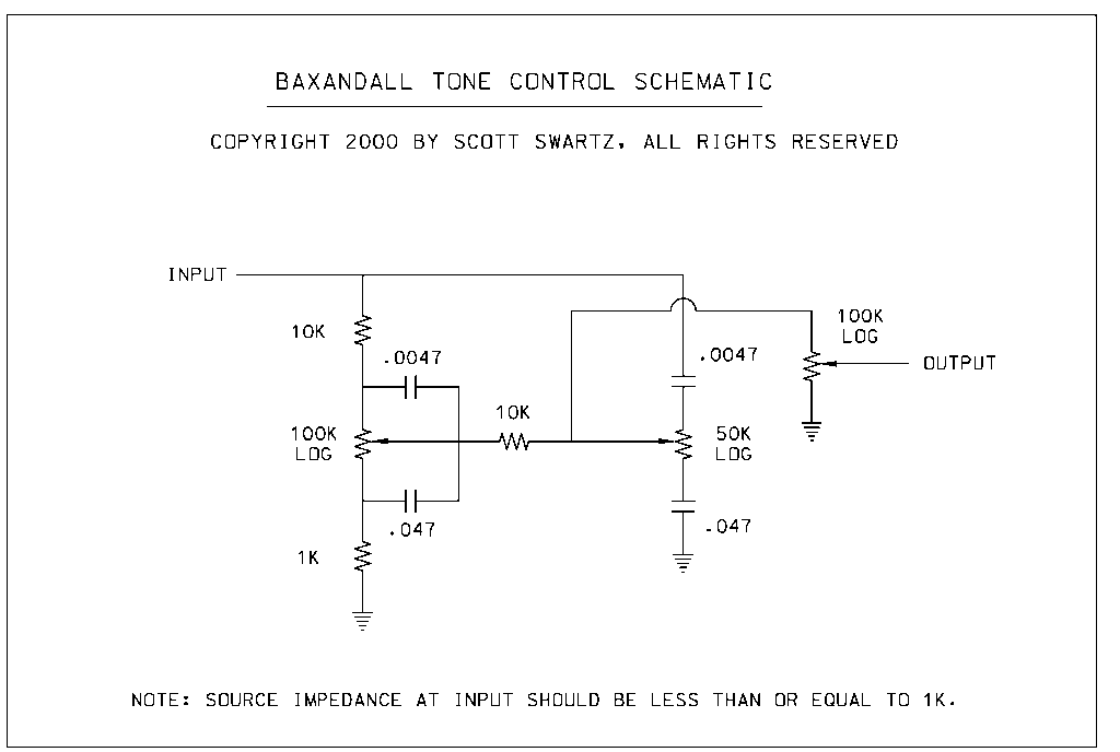 james/baxandall passive tone stack